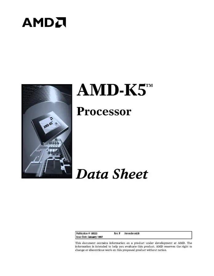 File:AMD-K5 Processor Data Sheet (January 1997).pdf - WikiChip